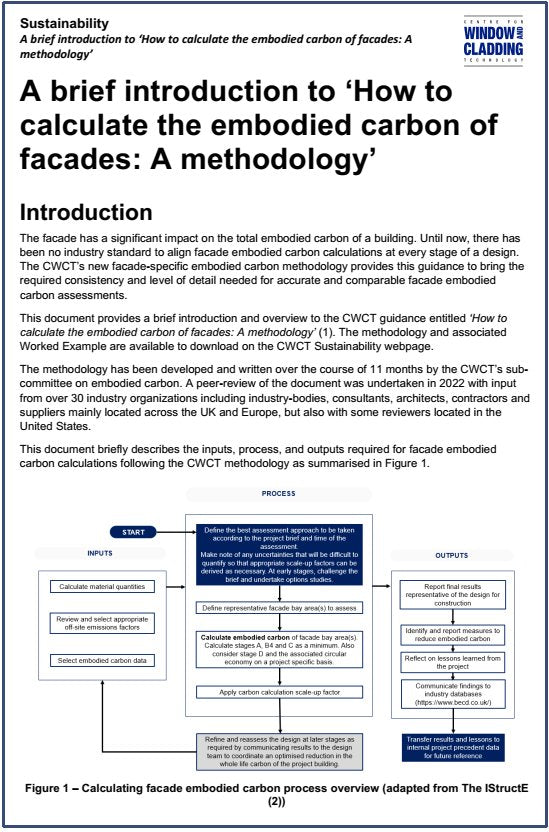 A brief introduction to ‘How to calculate the embodied carbon of facad ...